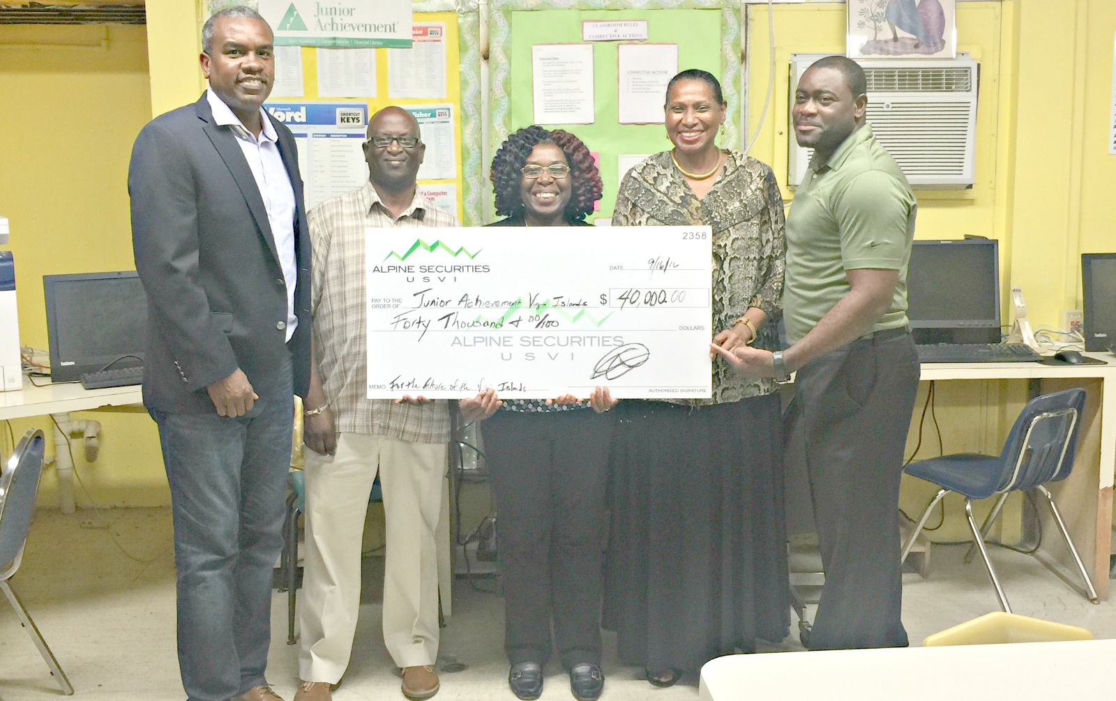 Alpine Securities Donates $40,000 To Junior Achievement VI Company ...